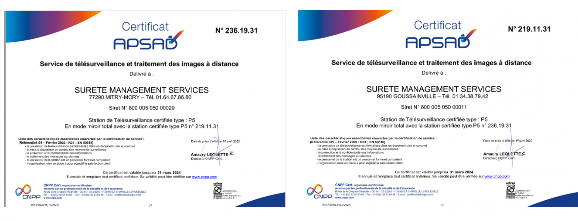 Nos Certifications - Transports Prévost